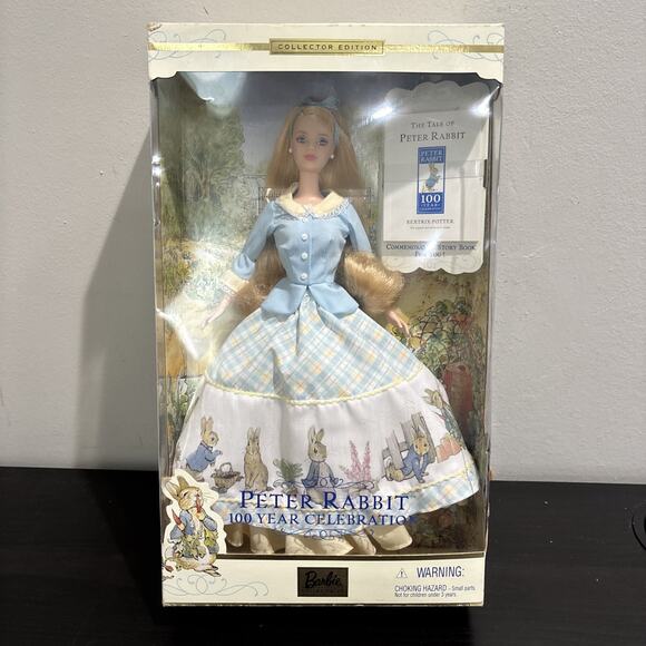 Mattel | Toys | Barbie Peter Rabbit 0 Year Celebration Doll 2001 Blue ...